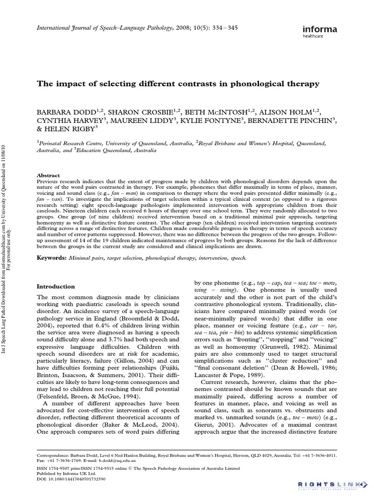 The Impact of Target Selection: A Comparison of Minimal and Maximal ...