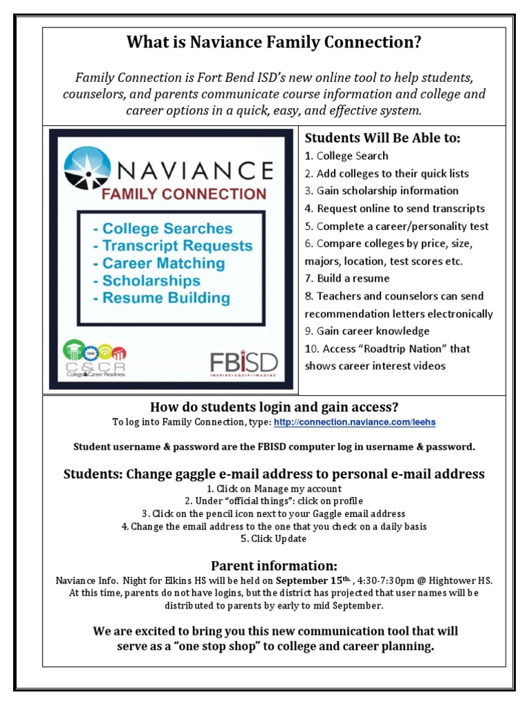 Revised Naviance Info For Students Final 2 | PDF | Career & Growth