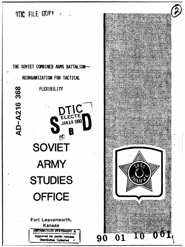 Soviet Combined Arms Battalion - 1980s | PDF | Battalion | Company ...