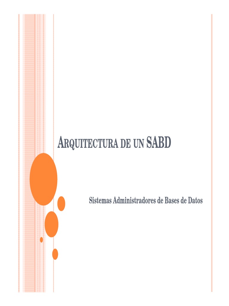 D01 - Arquitectura de Un SABD | Descargar gratis PDF | SQL | Oracle ...
