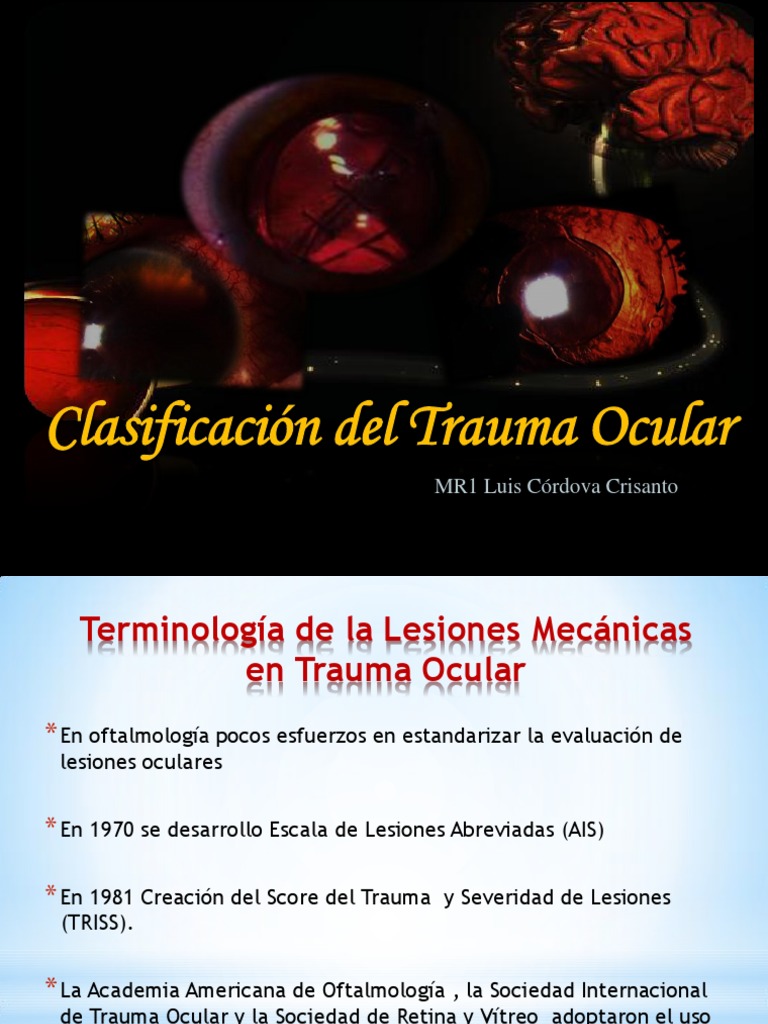 Clasificacion Del Trauma Ocular | PDF | Lesión | Ojo