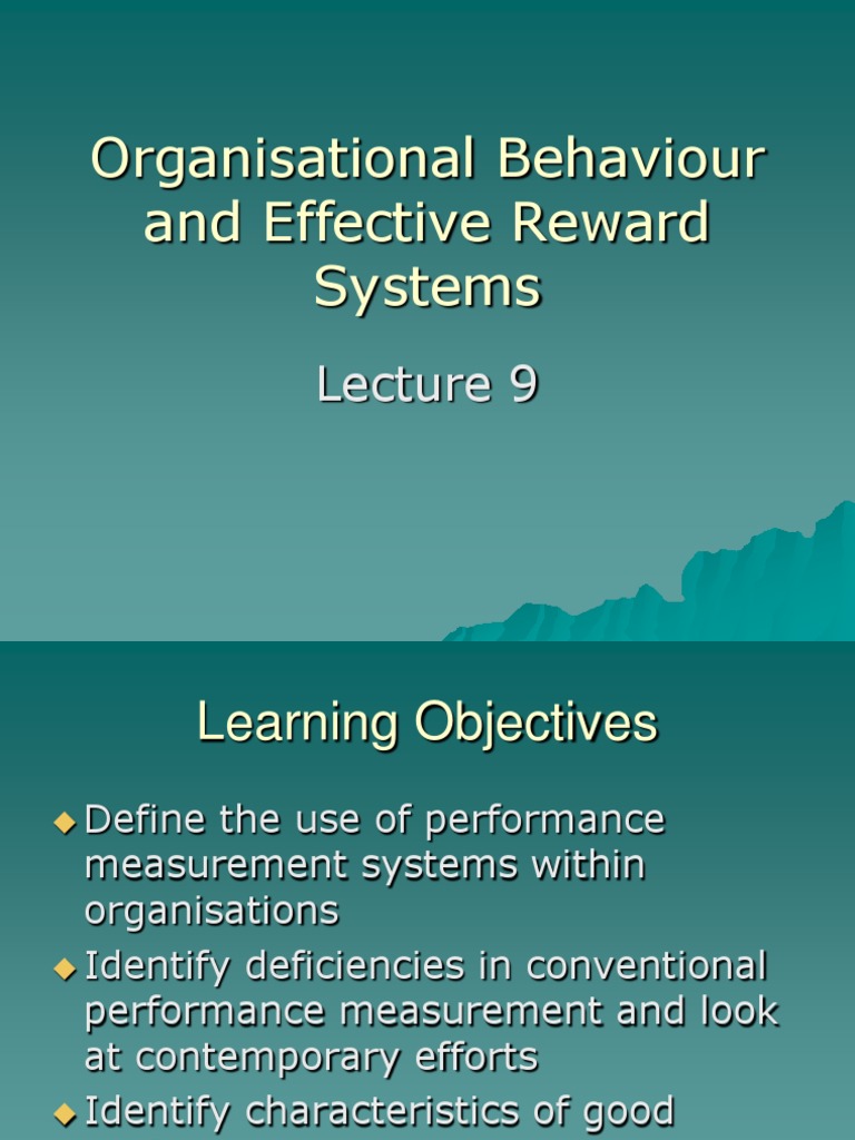 Organisational Behaviour and Effective Reward Systems | PDF ...