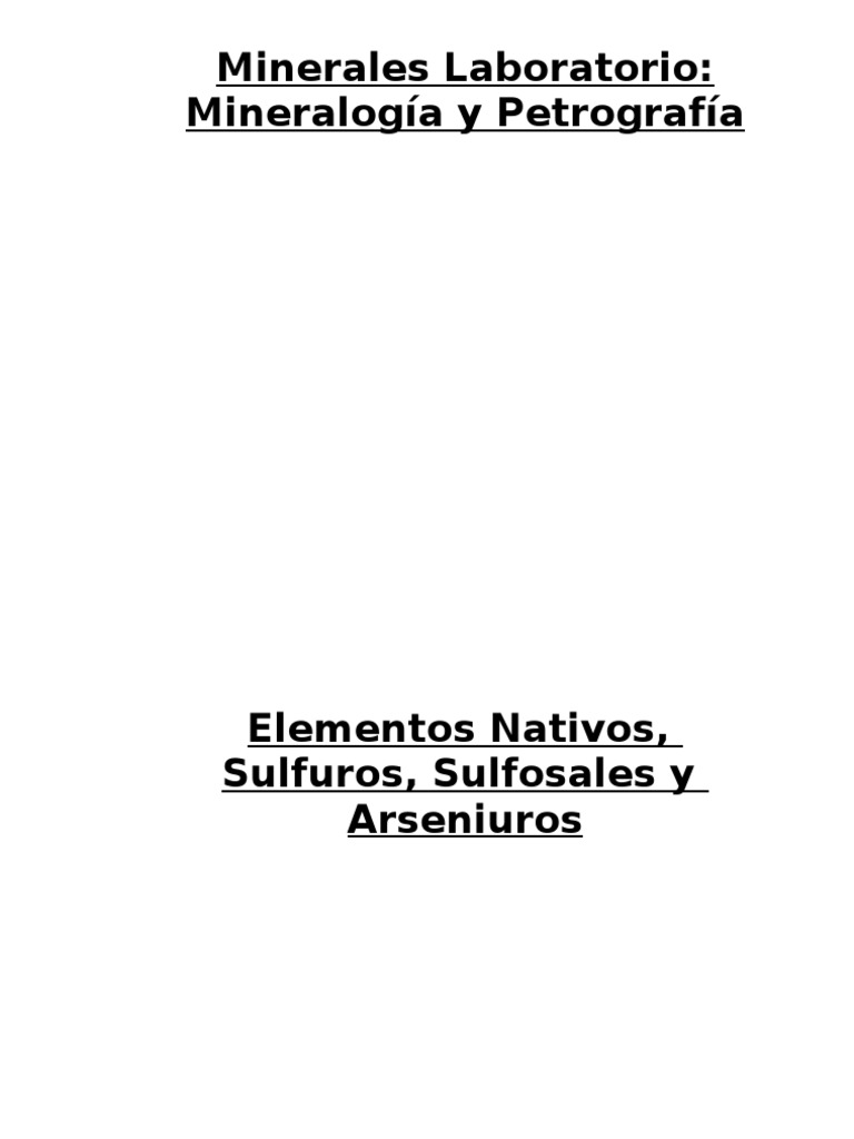 Tabla Todos Los Minerales | PDF | Minerales | Rieles