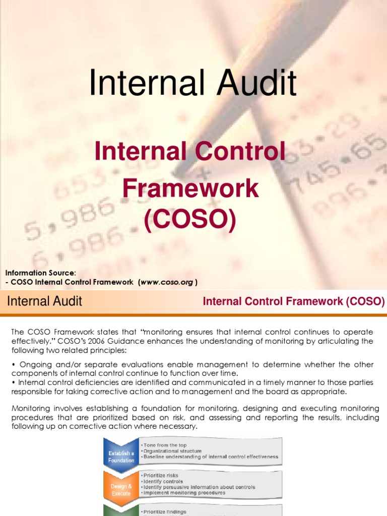 Internal Audit Framework - COSO | PDF | Internal Audit | Business