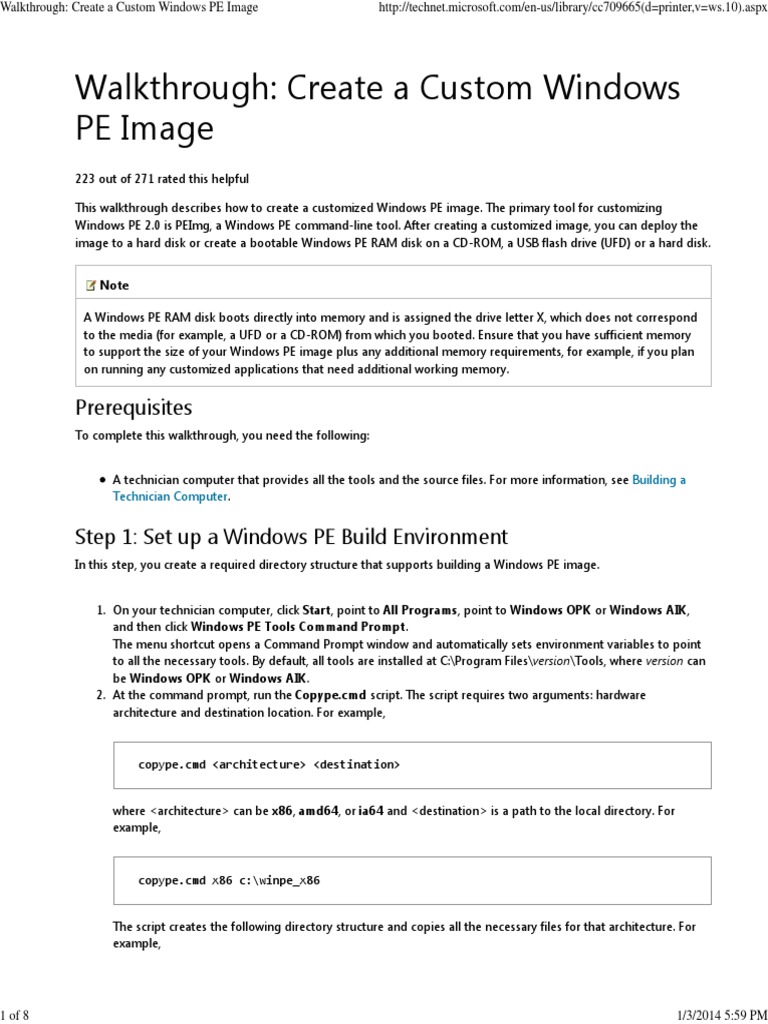 Customizing Windows PE 2.0 Images | PDF | Computer Engineering ...