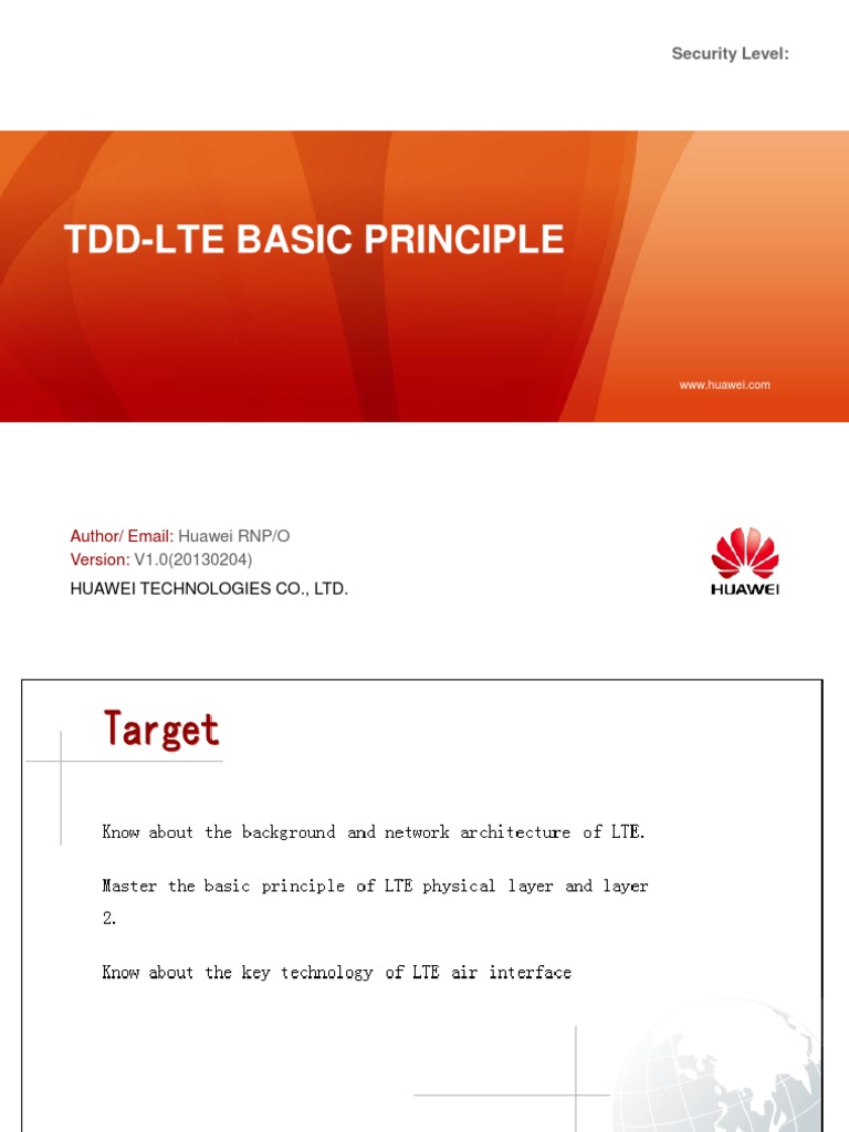 Tdd-Lte Basic Principle: Security Level | PDF | Arial | Computing And Information Technology