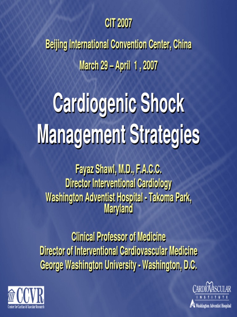 Cardiogenic Shock | PDF | Shock (Circulatory) | Myocardial Infarction