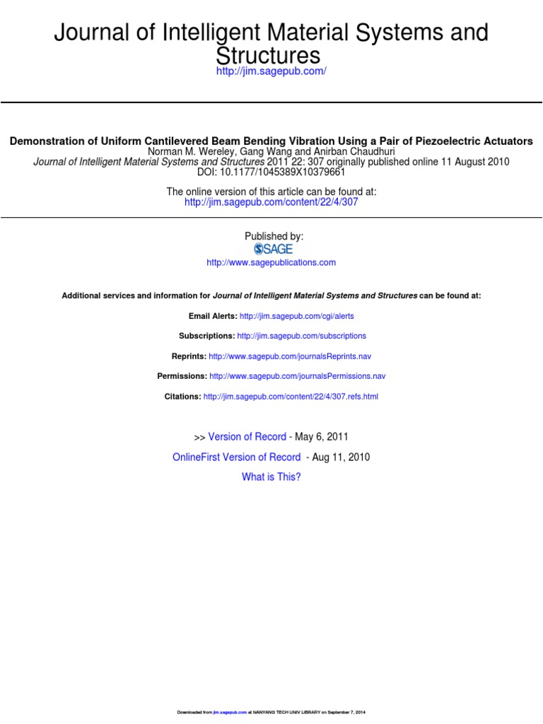 Bending Vibrations | PDF | Eigenvalues And Eigenvectors | Normal Mode