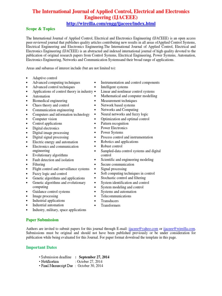 IJACEEE | PDF | Control Theory | Automation