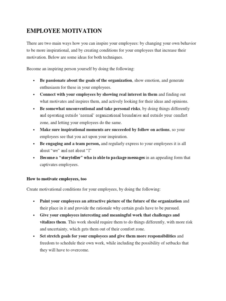 Employee Motivation | PDF | Motivation | Motivational