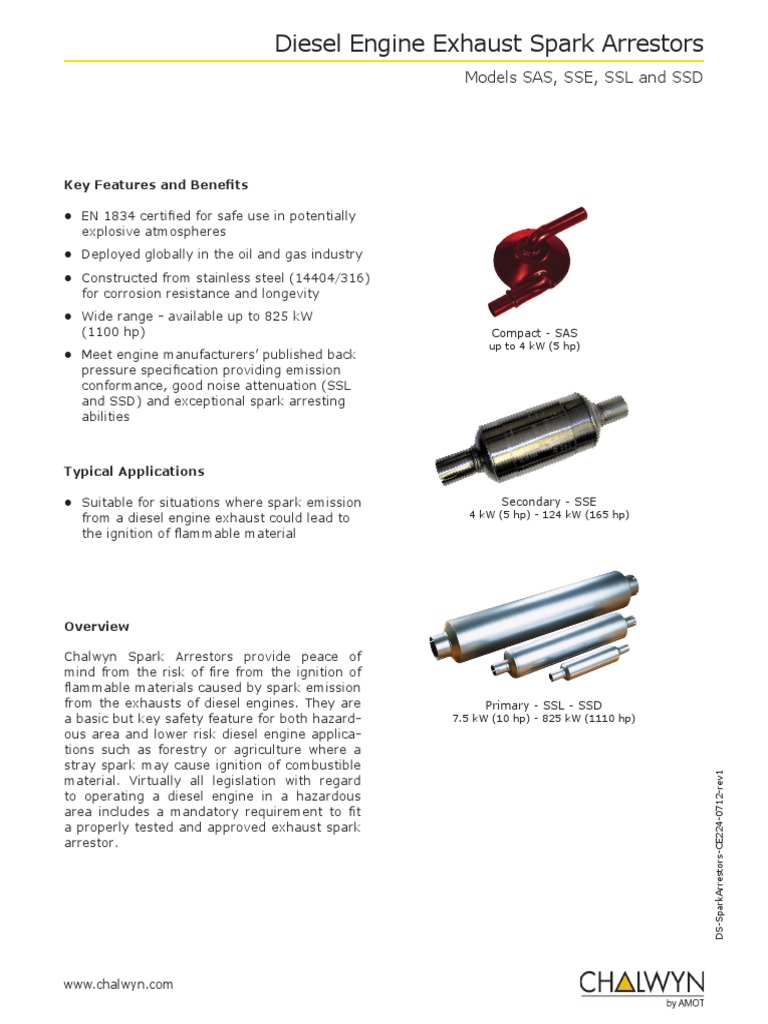 Diesel Engine Exhaust Spark Arrestors: Key Features and Benefits | PDF ...