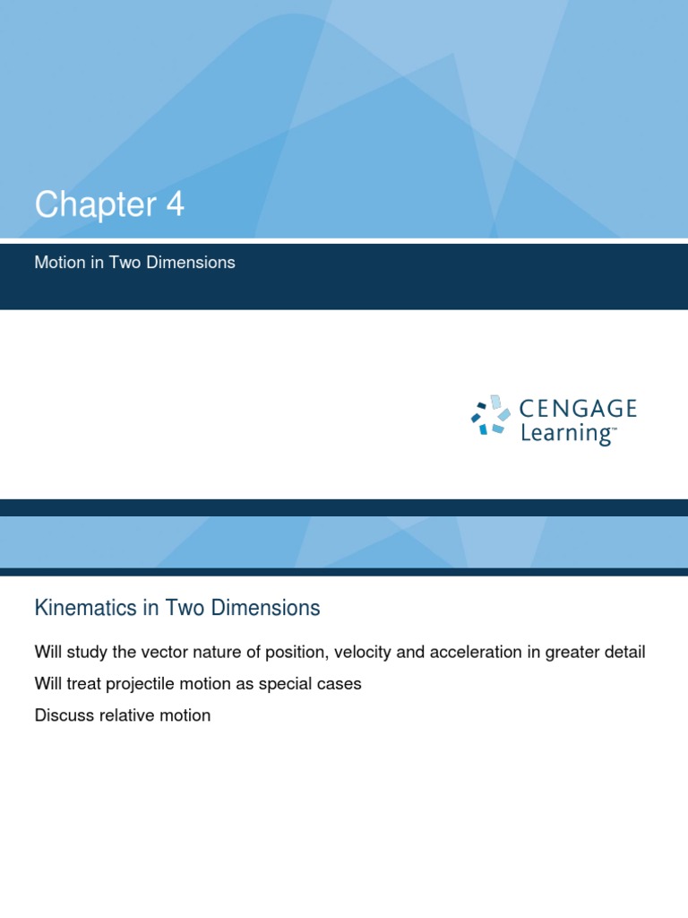 Motion in Two Dimensions | PDF | Kinematics | Velocity