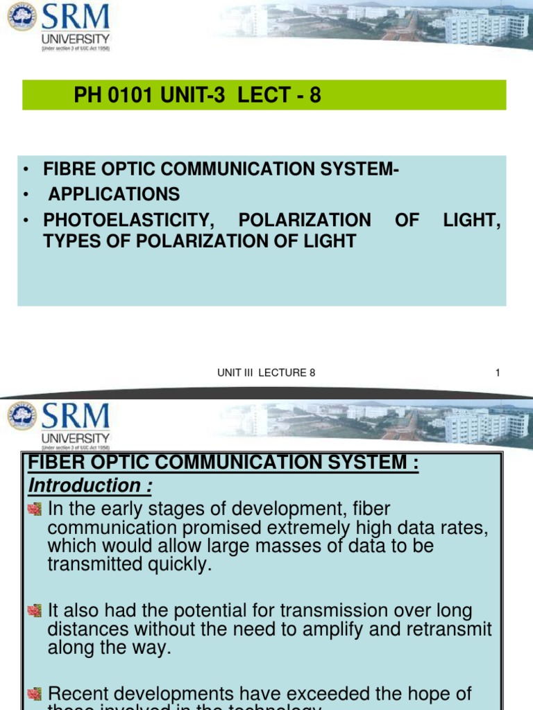 Optical Comm | PDF | Telecommunication | Optical Fiber