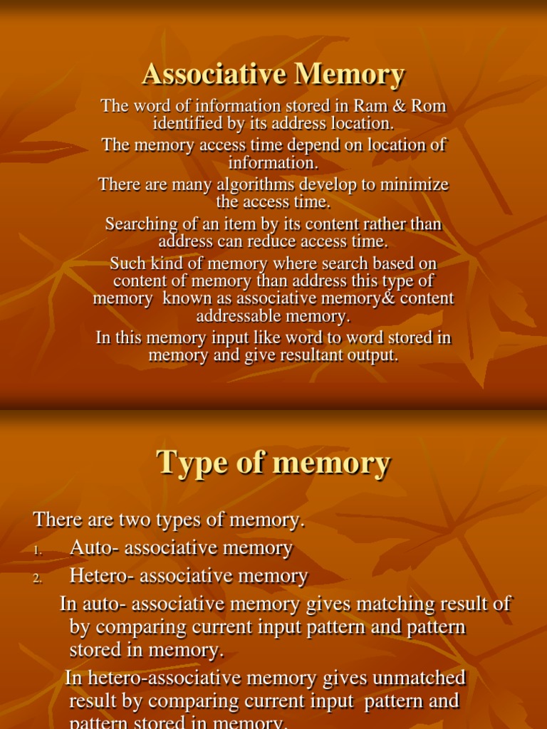 Associative Memory
