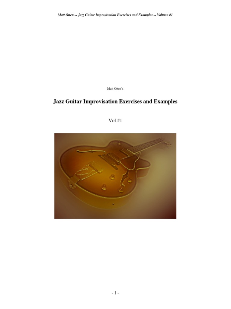 Guide To Jazz Guitar Exercises Pdf Chord Music Bass Guitar