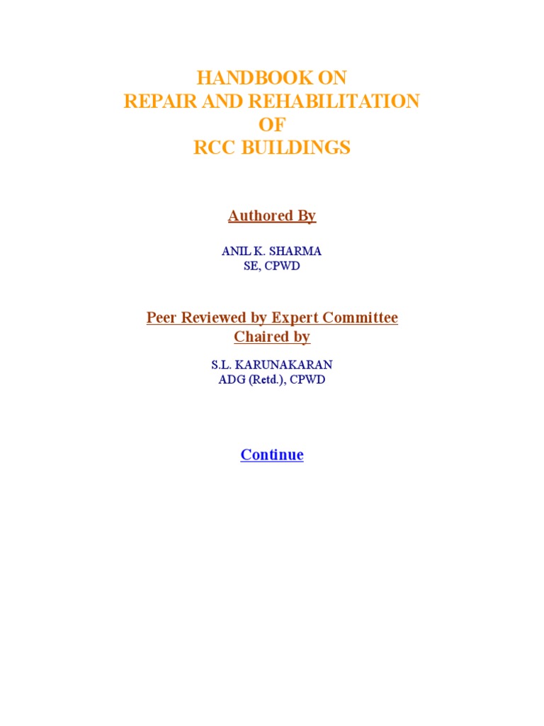 RCC Buildings Repair Handbook | PDF | Technology & Engineering