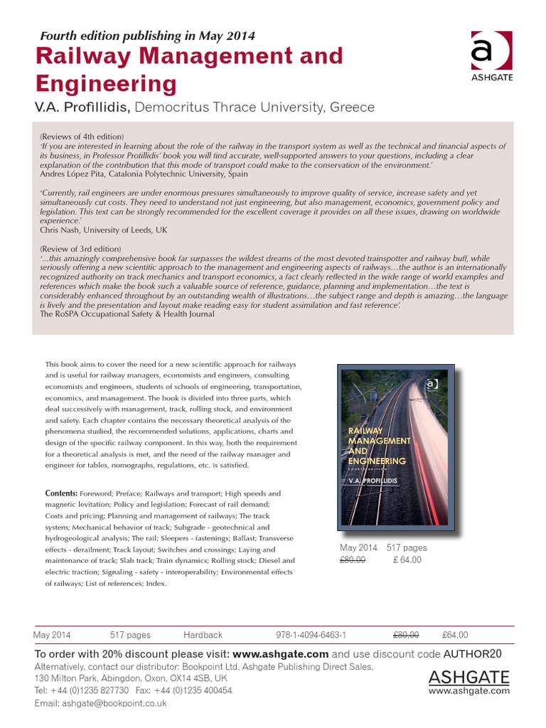 Railway Management and Engineering Guide | PDF | Track (Rail Transport ...
