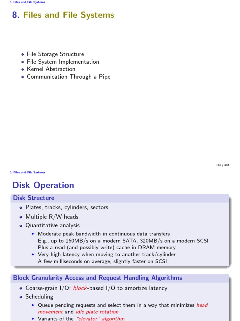 Files and File Systems: File Storage Structure File System Implementation Kernel Abstraction ...