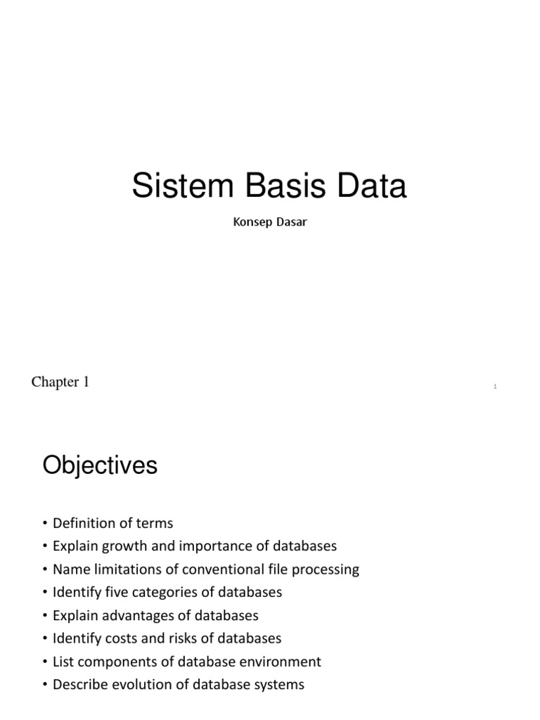 01 - Konsep Dasar | PDF | Data Model | Databases