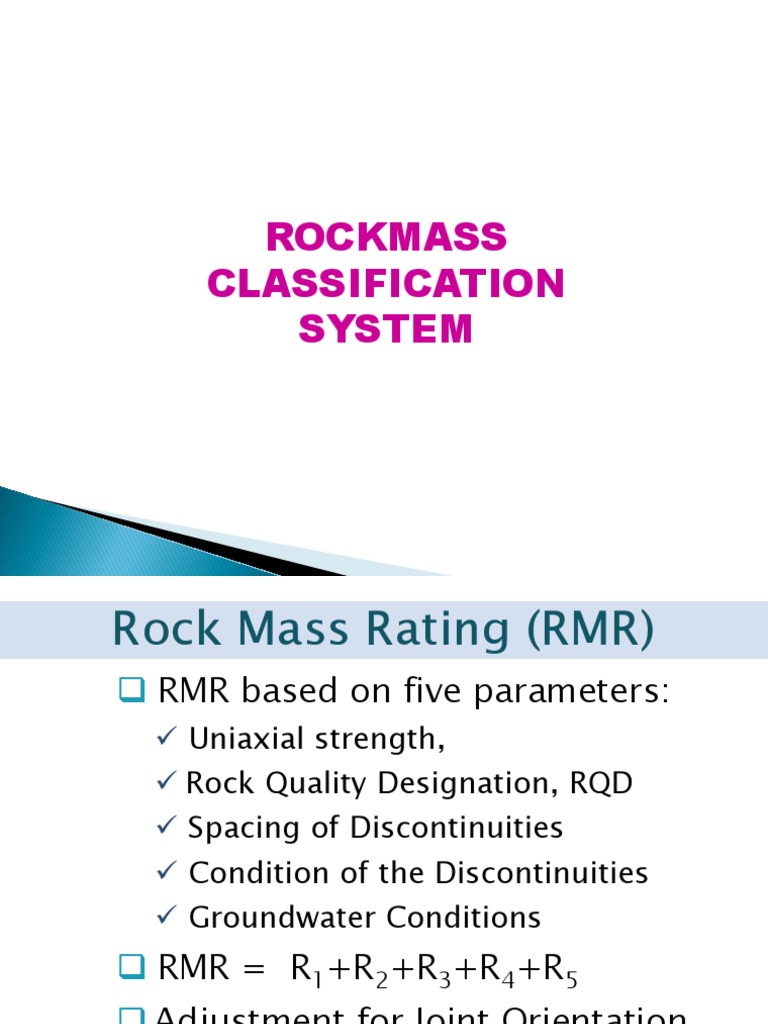 Rockmass Classification System | PDF | Tunnel | Infrastructure