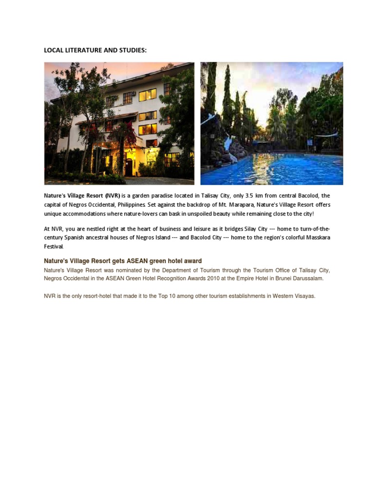 Local Literature and Studies | Download Free PDF | Resort | Cebu