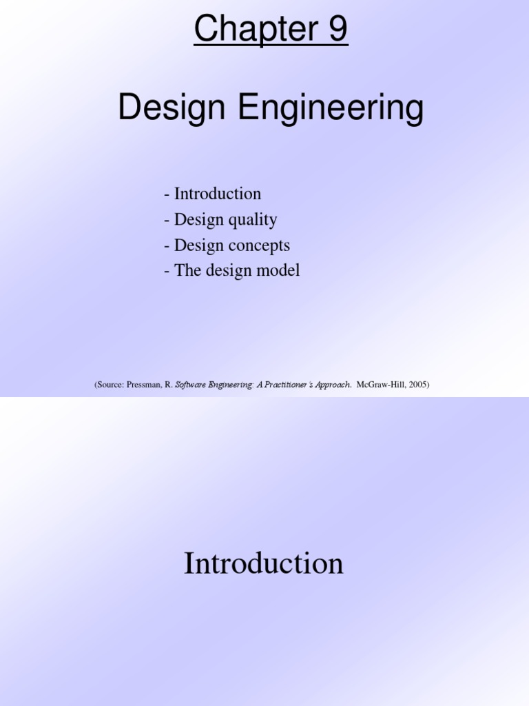 Design Engineering: - Introduction - Design Quality - Design Concepts - The Design Model | PDF ...
