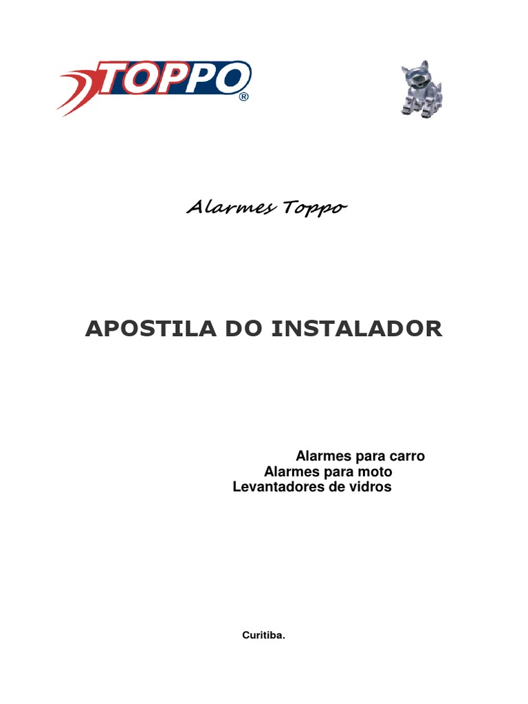 Manual Alarme Toppo PDF | PDF | Controle remoto | Relé