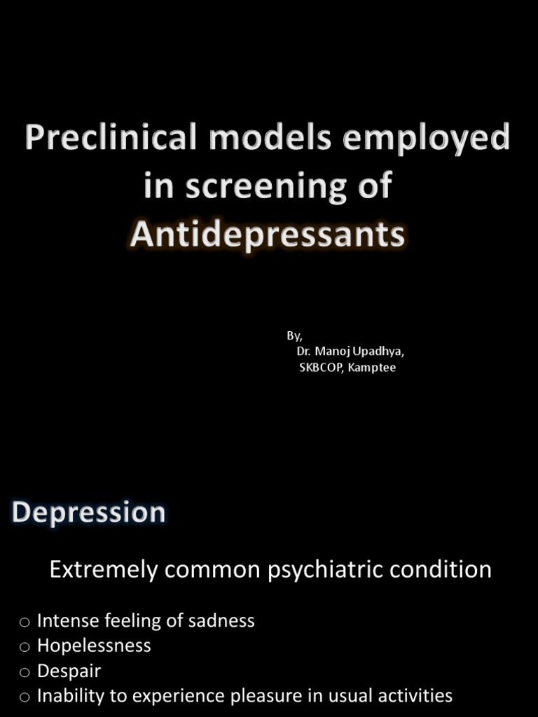 Screening of Antidepressants | PDF | Serotonin | Antidepressant
