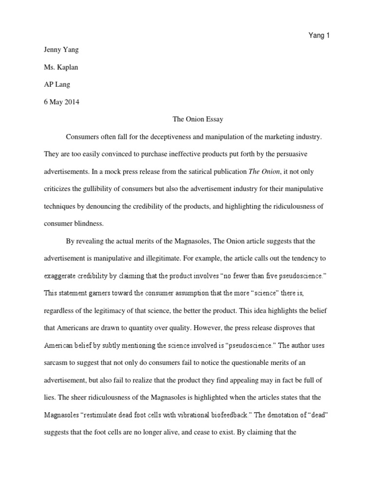 Onion | PDF | Pseudoscience | Advertising