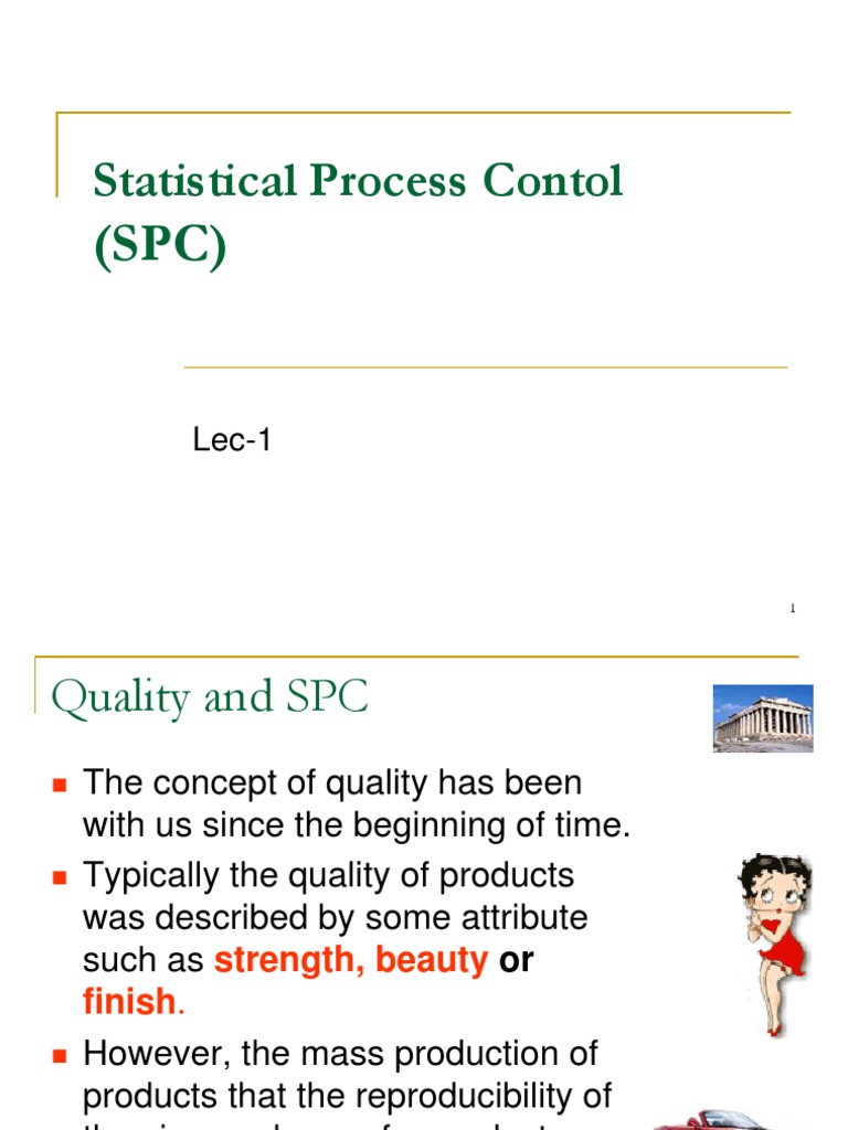 Chapter 1 - SPC | PDF | Statistics