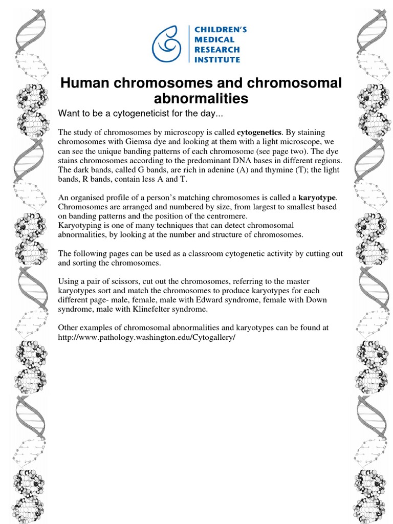 Human Chromosomes and Chromosomal Abnormalities: Want To Be A ...