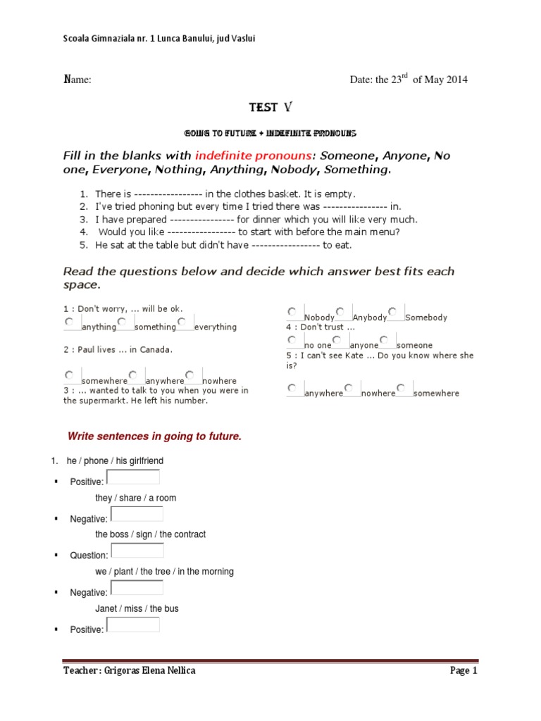 Test Engleza | PDF