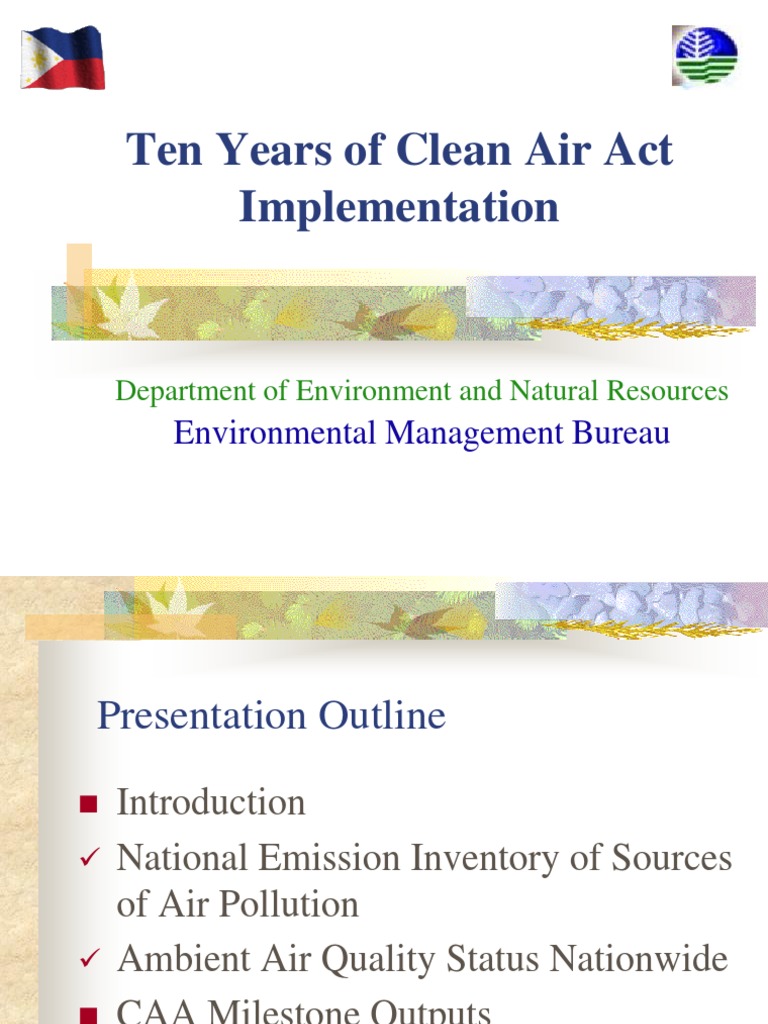 Clean Air Act Pdf Clean Air Act United States Air Pollution