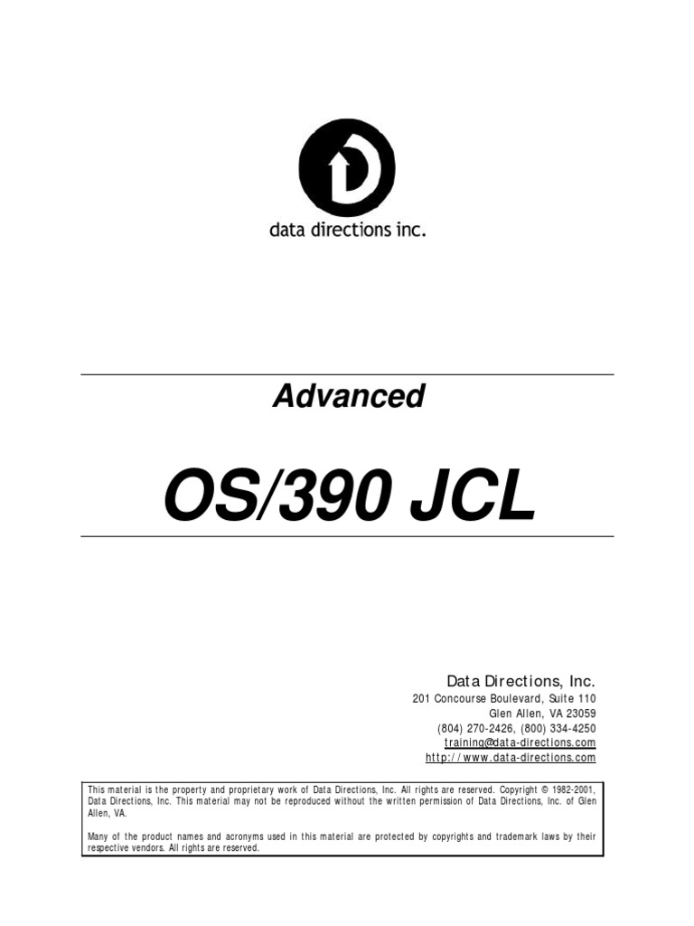 Advanced JCL | PDF | Computing | Software