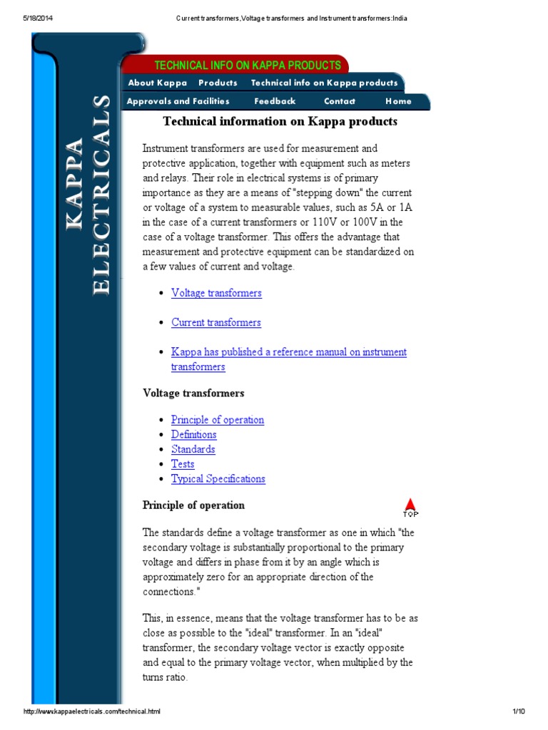Current Transformers Voltage Transformers And Instrument Transformers India Pdf
