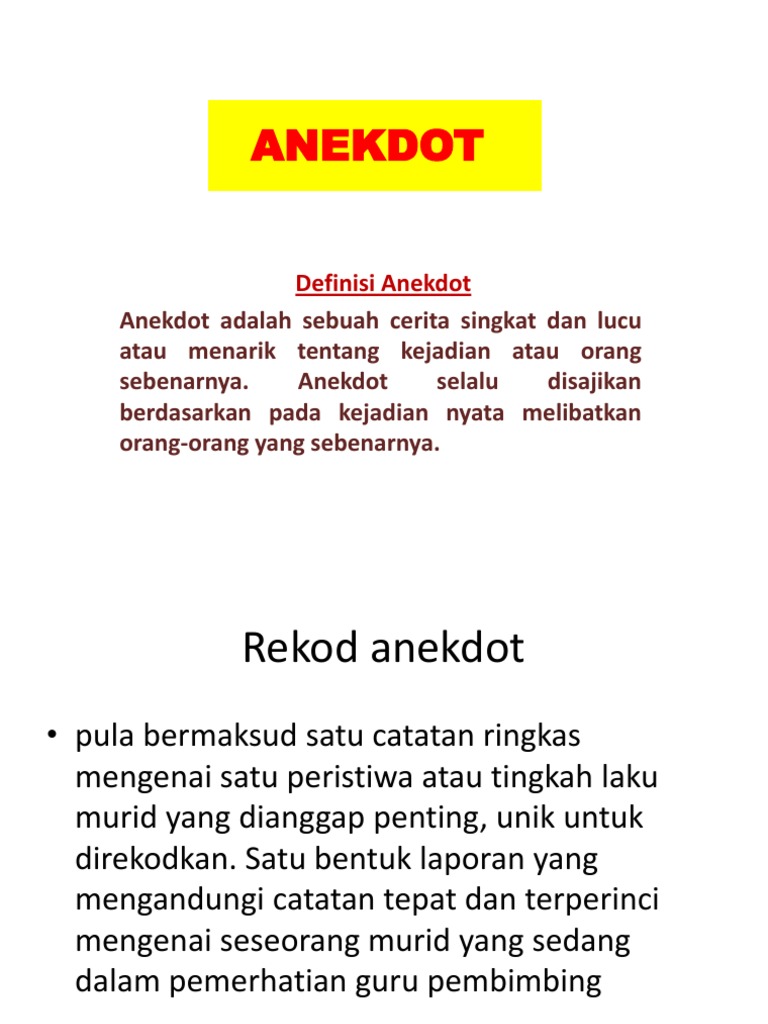 Presentation1 Rekod Anekdot | PDF