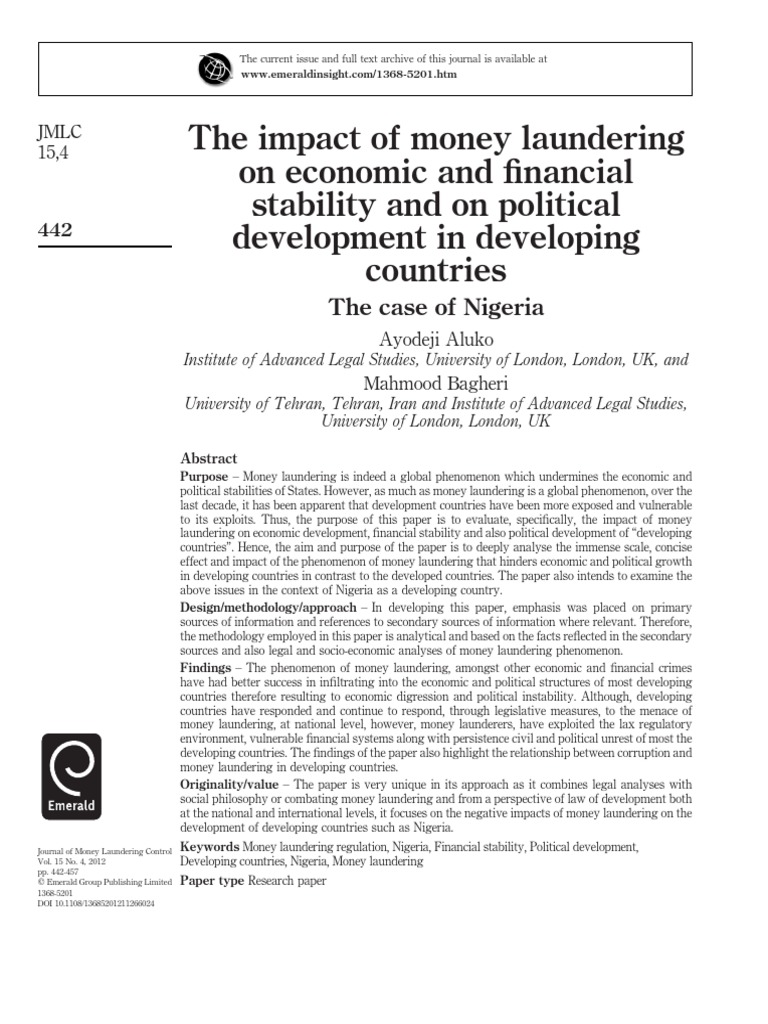 The Devastating Impact of Money Laundering on Economic Development ...