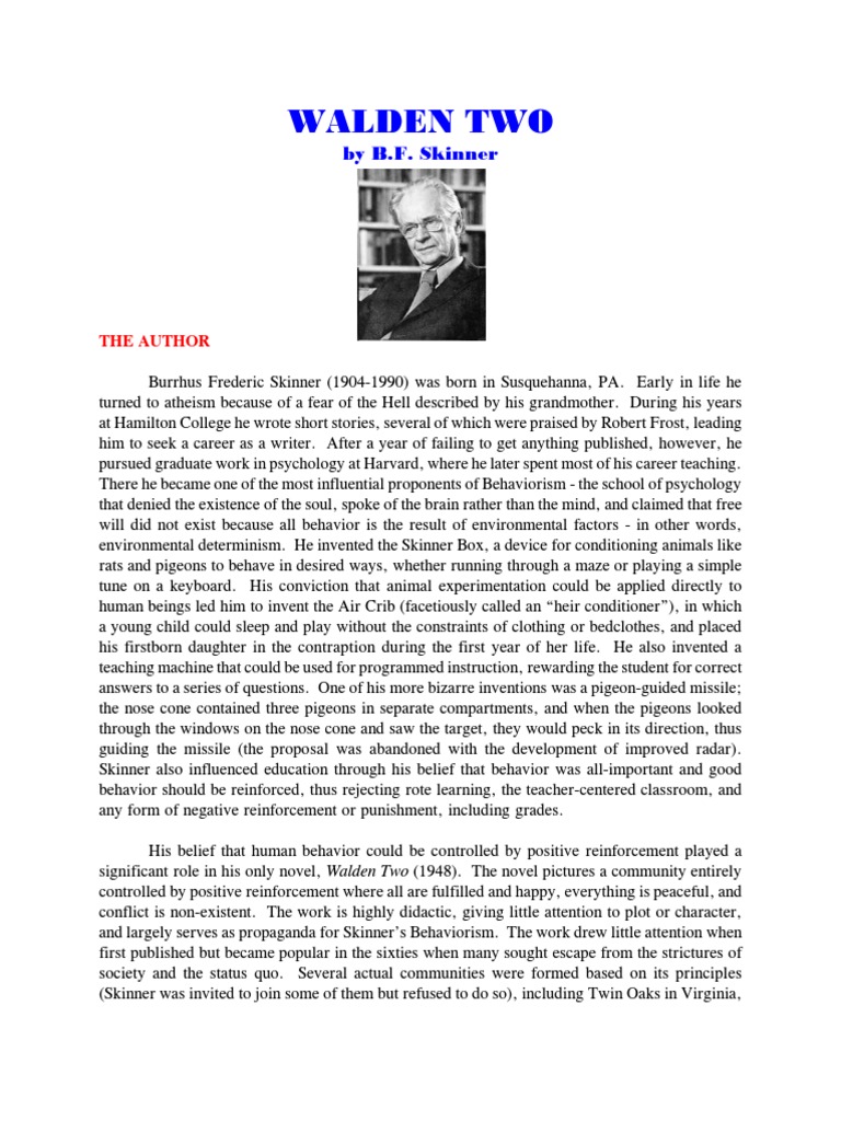 Walden Two | Free Will | Psychological Concepts