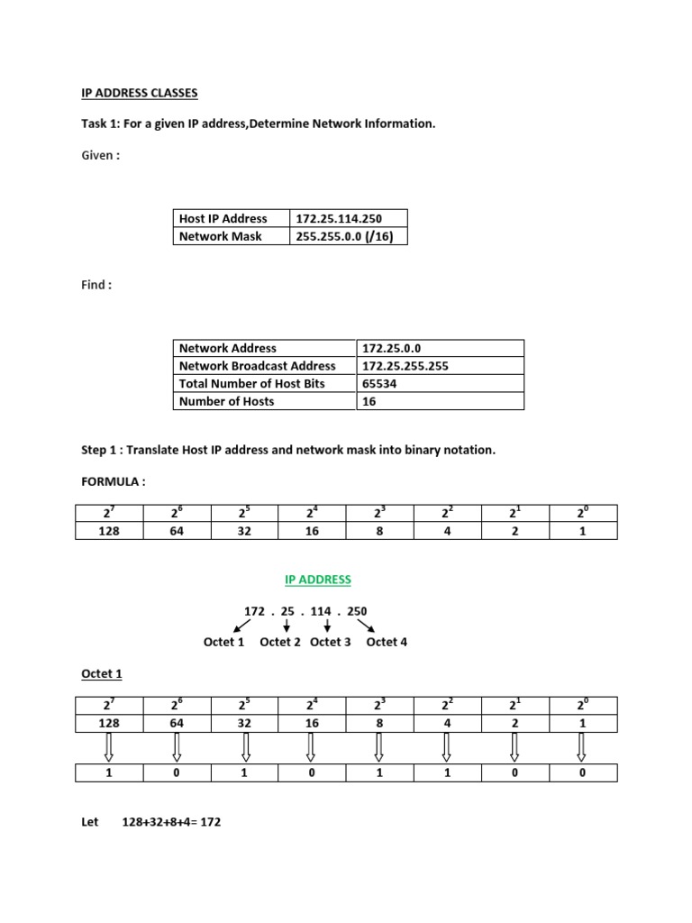 Ip Address Classes | PDF | Ip Address | Arithmetic
