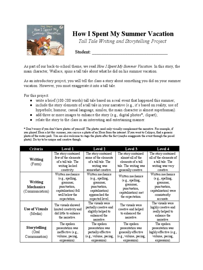 Summer Vacation Presentation | PDF | Narrative | Storytelling