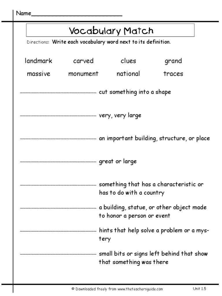 Vocabulary Match for Landmark Terms | PDF | Art