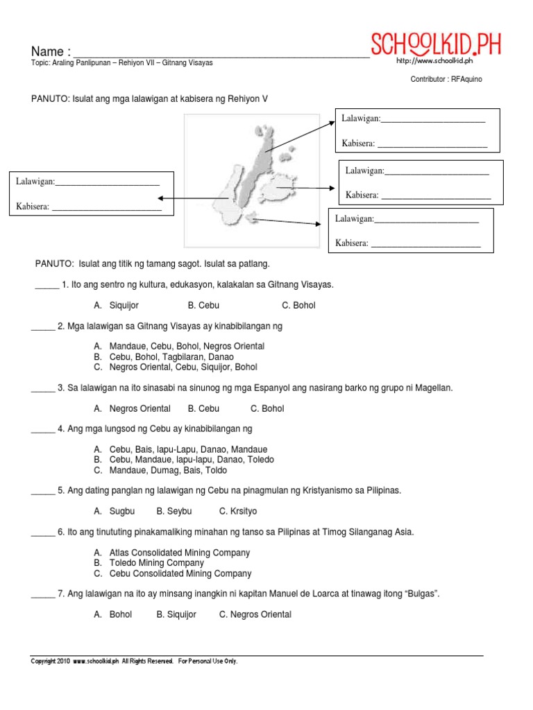 Rehiyon 7 | PDF