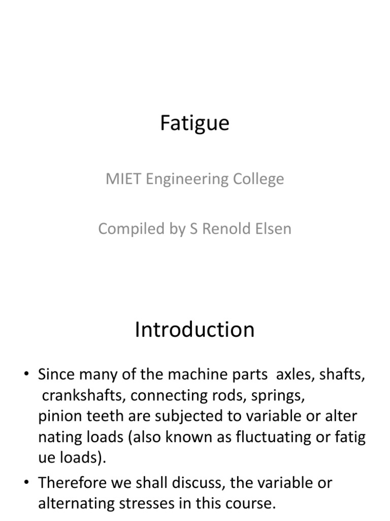 Fatigue in Mechanical Design | PDF | Fatigue (Material) | Stress ...