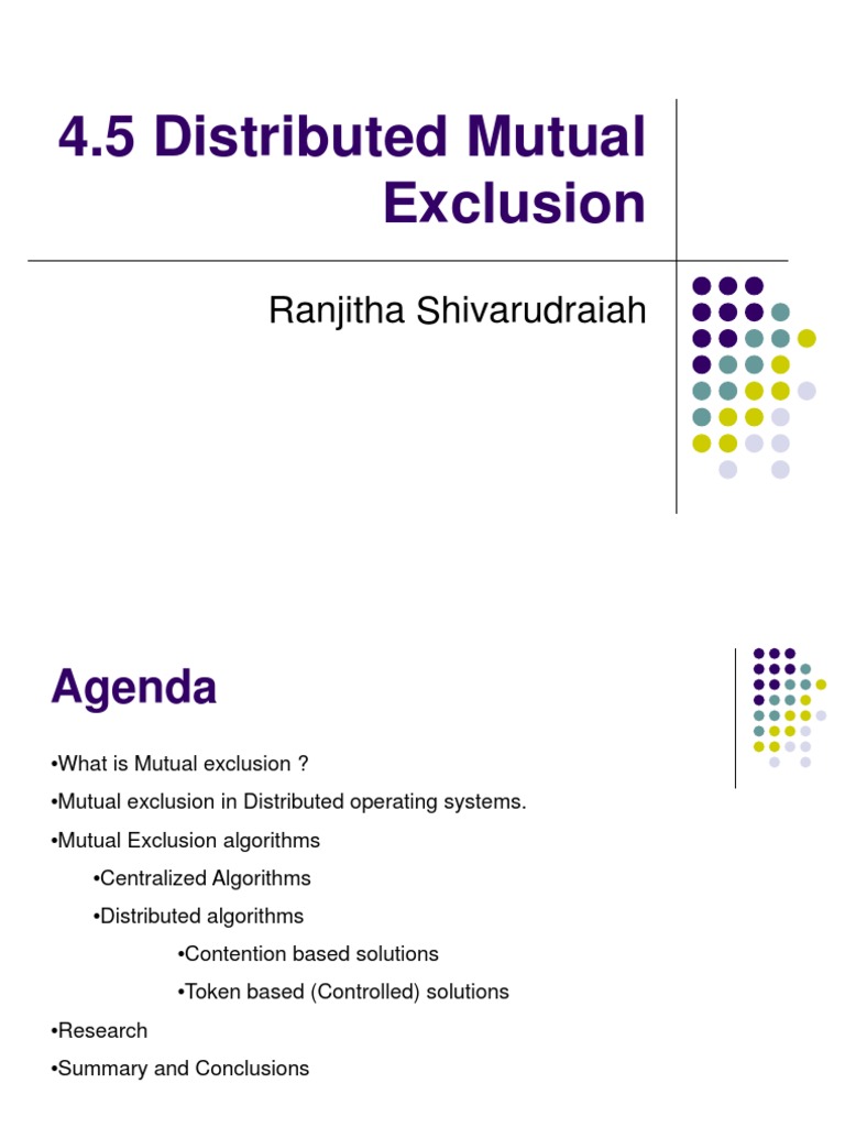 Mutual Exclusion in Distributed System | PDF | Distributed Computing ...