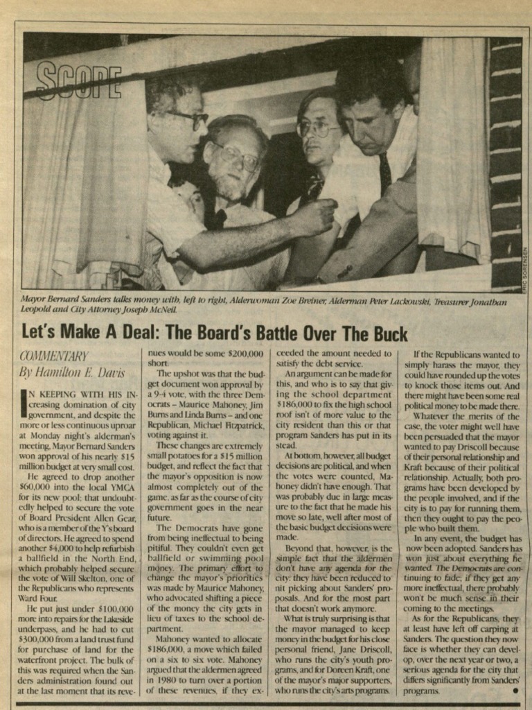 Let's Make A Deal: The Board's Battle Over The Buck - Vanguard Press ...