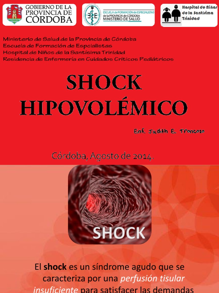 Shock Hipovolemico | PDF | Choque (circulatorio) | Especialidades Medicas