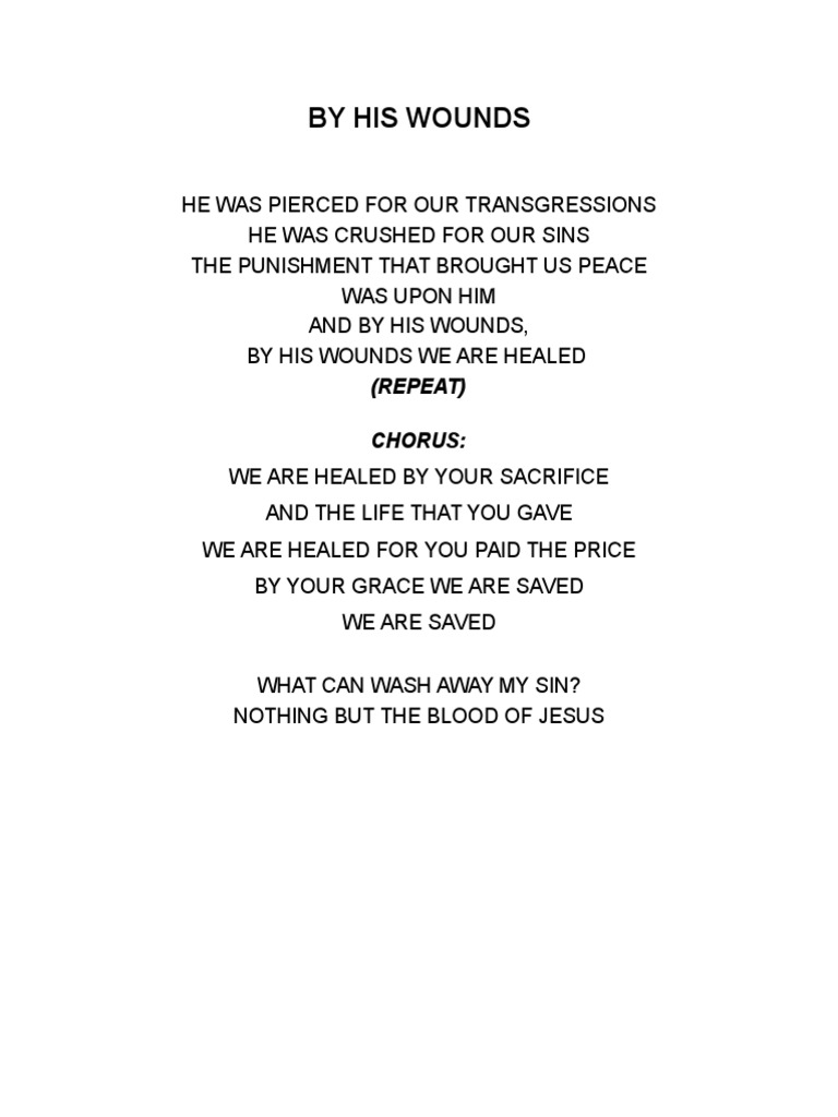 By His Wounds: Healing Through Sacrifice | PDF | Religion ...