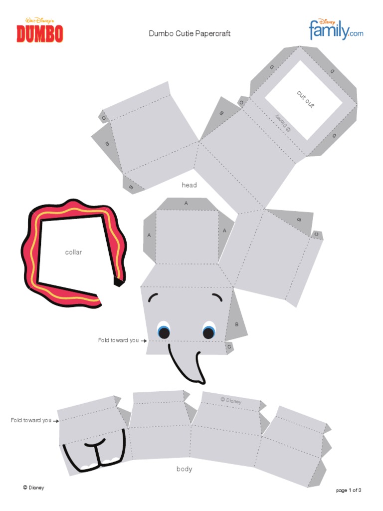 Dumbo Cutie Papercraft: Cut Out | PDF