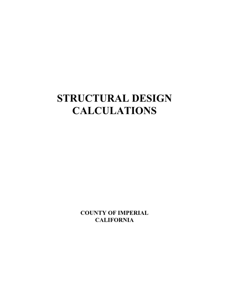 Structural Calculation Report PDF Framing Construction Lumber