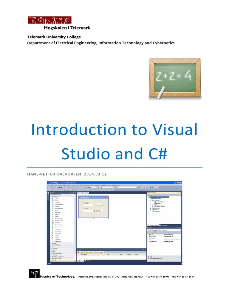 Introduction To Visual Studio and CSharp | PDF | Method (Computer Programming) | Extensible ...